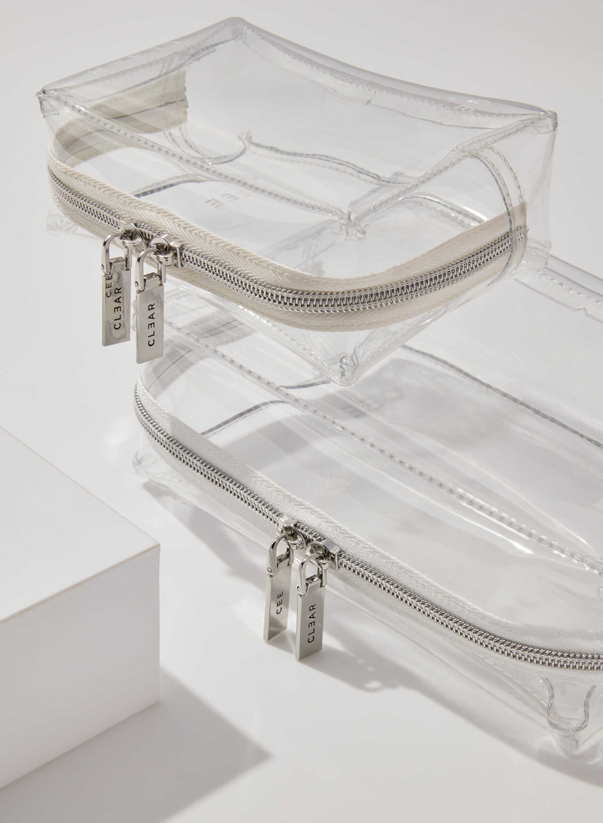 CLEAR SMALL + MINI COSMETIC CASE DUO – CEE CLEAR